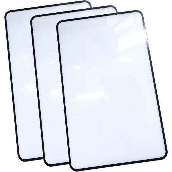 ●【サイズ】約18cmx12cm　B6サイズ（182x128mm）より少し小さめのサイズです。●【材質】PVC　【内容量】3枚●【倍率】3倍●【特徴】薄型かつ軽量で、携帯しやすいカード型の拡大シートです。●読書や新聞を読む時に、1枚あると便...