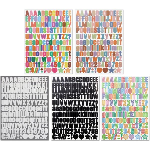 ●【台紙サイズ】横約128mmx縦約172mm●【シールサイズ】最大約13mm（シールサイズは各アルファベットや数字・記号によって異なります）●【素材】紙、フィルム 【形状】アルファベット(大文字 小文字) 数字 記号●【内容量】5種類 各...