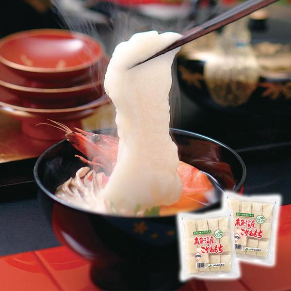 南魚沼産の新米を100％使った生切りもち。生産量の少ない「南魚沼産こがねもち」の新米（もち米）を使用し、昔ながらの杵つき工法でつき上げた大変希少な生切りもちです。こだわり製法で仕上げたお餅は「粘り・コシ」が強く煮ても溶けにくいので雑煮や鍋物...