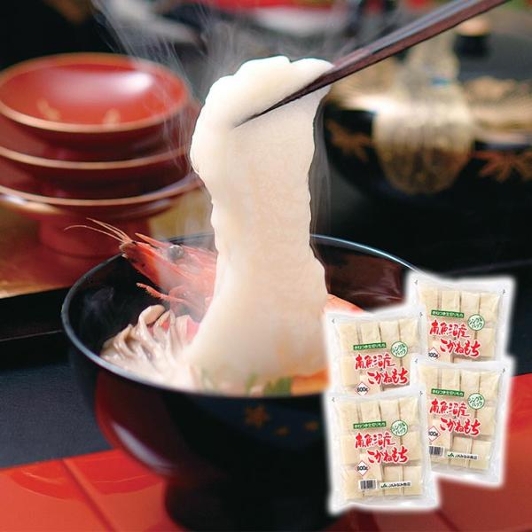 南魚沼産の新米を100％使った生切りもち。生産量の少ない「南魚沼産こがねもち」の新米（もち米）を使用し、昔ながらの杵つき工法でつき上げた大変希少な生切りもちです。こだわり製法で仕上げたお餅は「粘り・コシ」が強く煮ても溶けにくいので雑煮や鍋物...