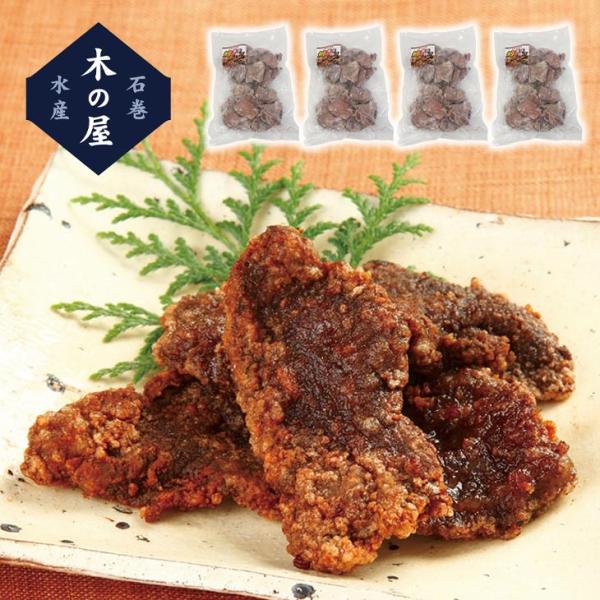 昔ながらの伝統的な「鯨竜田揚げ」。ひげ鯨の熟成させた刺身用赤肉を使用しているので冷めても柔らかいのが特徴。低カロリー・高タンパク質で体にもうれしい鯨肉です。老舗メーカー「木の屋石巻水産」伝承の生姜醤油ダレでしっかり丁寧に味付けした逸品です。...