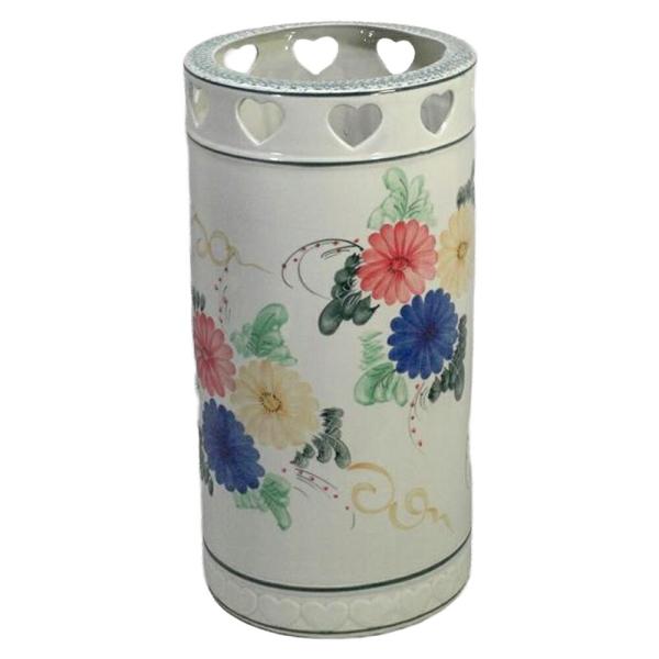 ●色/花柄●サイズ/幅20×奥行20×高さ40cm、内寸：約径16× 高さ39cm●重さ/4kg●素材/陶器●備考/※手づくり品の為、色・絵柄・寸法が若干異なる場合があります。●製造国/ベトナム製