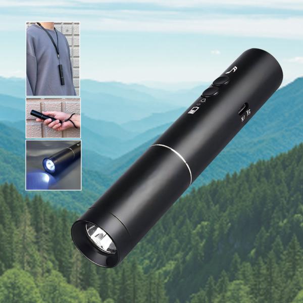 熊や危険な害獣の警告に！大音量アラームで威嚇!!最大約90dBの大音量で、熊に人間の存在をはっきりと知らせます。アラームを一定の間隔で鳴らし続けることで、害獣への注意喚起や予防に役立ちます。さらに、2種類の点灯モードの懐中電灯付きのLEDラ...