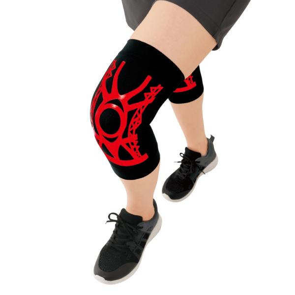 ●適応ひざまわりサイ/約35〜45cm●素材/本体：ポリエステル・ナイロン・ポリウレタン、プリント部分：シリコン●備考/丸洗いOK（ネット使用）●製造国/中国製