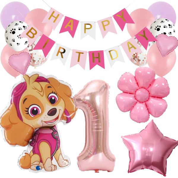 ●商品内容●■Happy Birthdayバースデーガーランド×13文字■ガーランド用リボン×1■ピンクゴールドナンバーバルーン(約70〜80cm) ×1■ディジーアルミバルーン（約40×40cm）×1■スカイアルミバルーン（約60×80c...