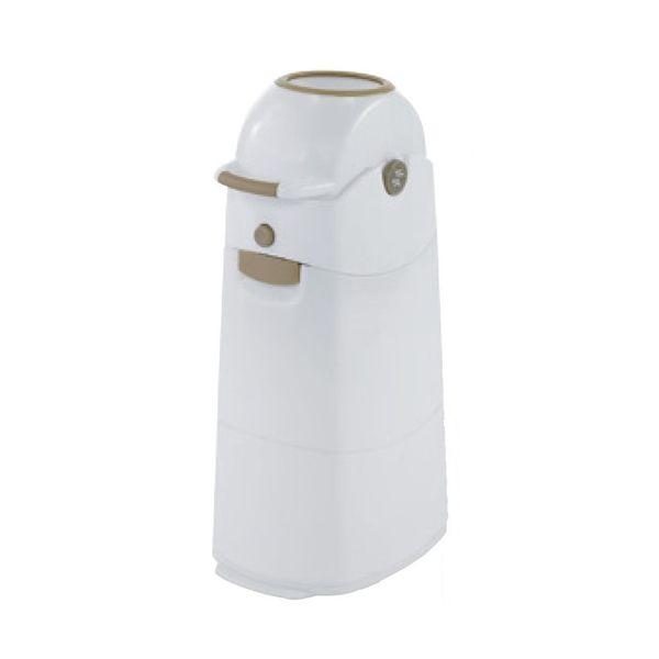 市販のごみ袋が使えます。おむつを入れてくるっとハンドルを回すだけでカンタンです。水洗い、分解ができて衛生的です。