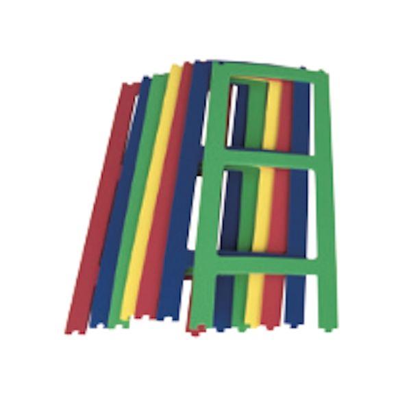 サッカーや陸上でよく練習に使われている運動用品です。ソフトで軽量、ジョイント式で簡単に組め、室内向けサーキットコース運動に最適です。