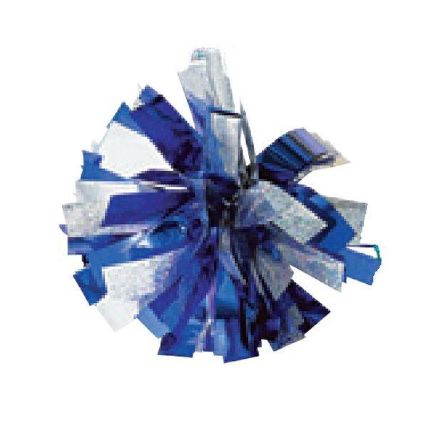 カラーとホログラムのフィルムが交互に重なり、キラキラ輝くカラフルでボリューム感 たっぷりのポンポンです。取っ手付で誰にでも持ちやすくなっています。完成品ですので、 フィルムを広げる手間もかかりません。