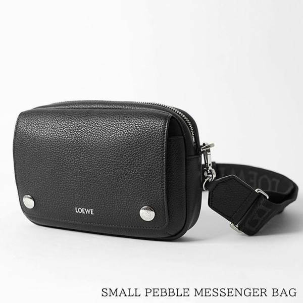 ロエベ LOEWE メンズ ショルダーバッグ SMALL PEBBLE MESSENGER BAG BANBPCBX01 BLACK ブラック 1100 ペブル メッセンジャーバッグ スモール クロスボディ バッグ ミニバッグ クロスボディ...