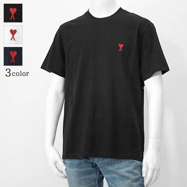 アミ AMI メンズ Tシャツ BFUTS035 724 NOIR ブラック 001 BLANC ホワイト 100 BLEU NUIT ネイビー 430 AMI Paris アミパリス Alexandre Mattiussi アレクサンドル...