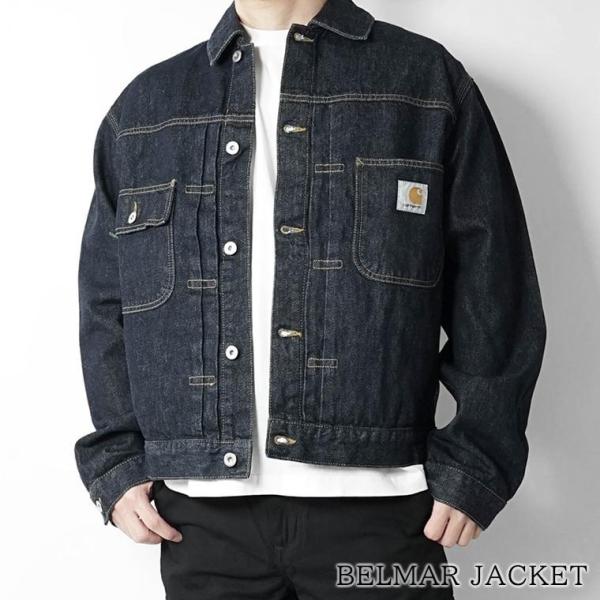 カーハート ワークインプログレス Carhartt WIP メンズ デニムジャケット BELMAR JACKET I036586 BLUE RINSED インディゴ 0102 WORK IN PROGRESS ダブリューアイピー ベルマージ...