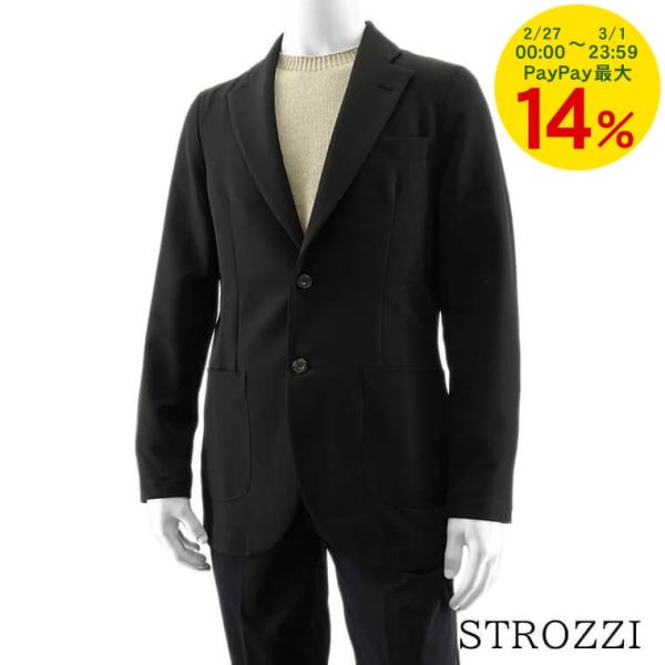 ジャブスアルキヴィオ giabsarchivio メンズ テーラードジャケット STROZZI L A3776 ブラック 90 giab's archivio ストロッツィ アウター 長袖 シングル2Bジャケット ストレッチItem Dat...