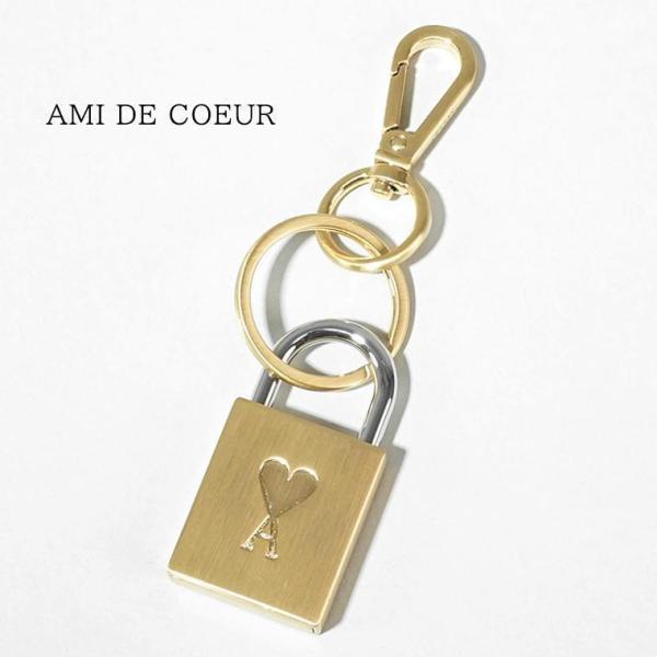 アミ AMI メンズ レディース キーリング UKR912 369 LAITON BROSSE ブラッシュドブラス 909 AMI DE COEUR パドロック キーリング アミ ドゥ クール AMI Paris アミパリス Alexand...