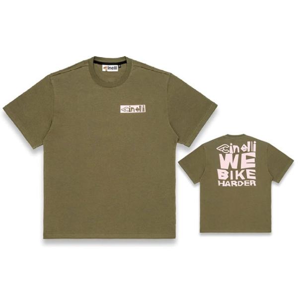 沖縄県への発送に送料無料は適用されません。購入金額に関わらず1,650円（税込）が通常送料に別途加算されます。  チネリ WE-BIKE-HARDER 2023 Tシャツ カラー：ARMY Made in Italy 商品のカラー・サイズに...