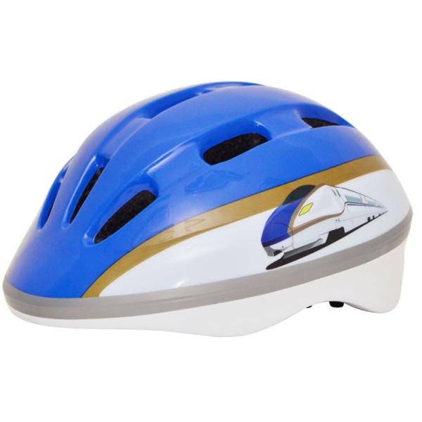 ※沖縄県への発送に送料無料は適用されません。購入金額に関わらず通常送料に別途加算されます。新幹線デザインのかっこいいヘルメットが新登場！ 子供にヘルメットに興味を持ってもらえる様、最近人気のある鉄道を題材にしました。  新幹線のかっこいいイ...