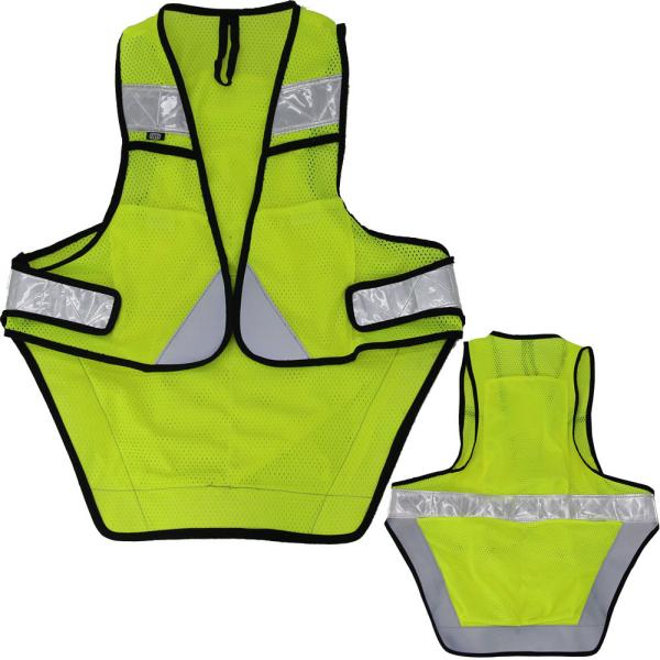 背面がロング使用のポケット付き反射ベスト 背面の腰部分にポケットが追加。ポケットのサイズは縦15cm × 横10cm 超軽量で通気性の高いメッシュ素材に、前後左右からの光に反応するリフレクターを取り付けました。 自転車通勤やロングライド、ブ...