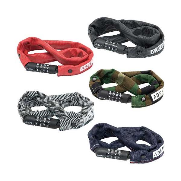 ※沖縄県への発送に送料無料は適用されません。購入金額に関わらず通常送料に別途加算されます。自転車を傷つけにくいファブリックカバーを採用したダイヤル式チェーンロック。 ファブリックカバーは、5つのパターンをラインナップ。  ファッションや自転...