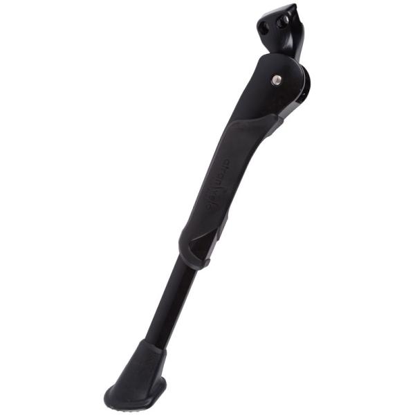 レックス DV/24-700”用 タフ・スタイリッシュなキックスタンドです。  チェーンステーのダボ穴(18mm間隔)に2点止めで固定するため、取付け部が目立たずスマートに取り付けられるのが特長です。  本体は丈夫なアルミダイキャスト製で、...