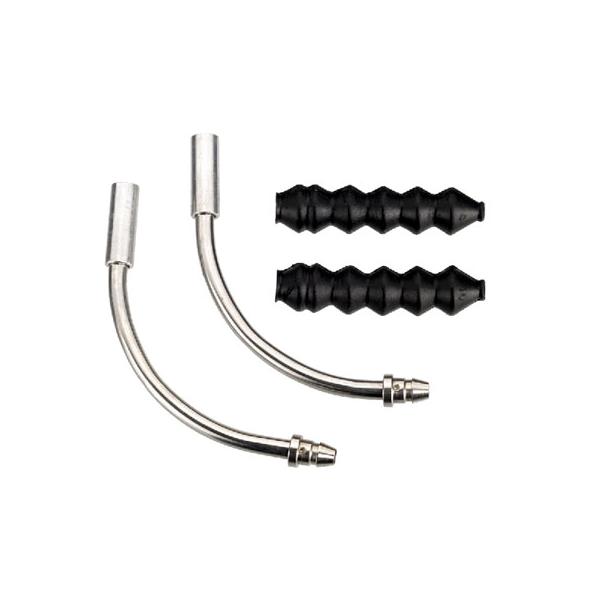 ※沖縄県への発送に送料無料は適用されません。購入金額に関わらず通常送料に別途加算されます。ビーパイプ 2個1組  ・パイプ長さ：95mm ・参考重量：6g（１個）・アルミニウム合金製Vブレーキ用パイプ   ・ラバー製ブーツが含まれています ...