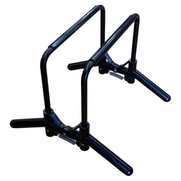 車輪を置くだけで瞬時にホールド！　軽量スタンド。  車輪を載せるだけで自転車が自立、引き上げればリリース。 ほとんどのスポーツ自転車に対応します。 簡単組み立て＆軽量・コンパクトで場所を選びません。 スルーアクスルやディスクブレーキ採用自転...