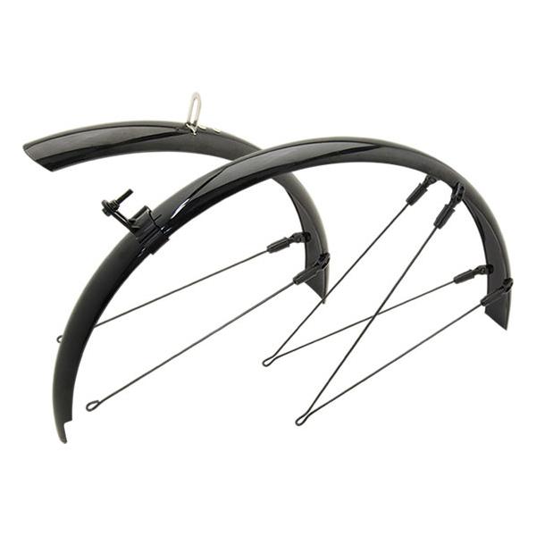 ※沖縄県への発送に送料無料は適用されません。購入金額に関わらず通常送料に別途加算されます。0” x 1.3/8” までのタイヤに対応した、ダボ留めタイプの樹脂製 前後フェンダー セットです。 前後セット  レジン  フロント長 : 485m...