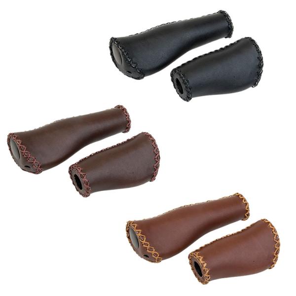 ※沖縄県への発送に送料無料は適用されません。購入金額に関わらず通常送料に別途加算されます。手縫いステッチと合成皮革を組合わせたエルゴノミック形状 ロックオングリップです。 グリップエンド一体型ロックリングでハンドルバーに固定します。  右グ...