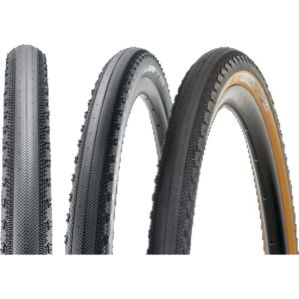 沖縄県への発送に送料無料は適用されません。購入金額に関わらず通常送料に別途加算されます。  舗装路から固く締まった未舗装路、グラベルライドにまで対応するセミスリックグラベルタイヤ。 ETRTO：47-584  TPI：120  ビード：ケブ...