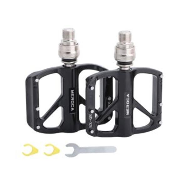 沖縄県への発送に送料無料は適用されません。購入金額に関わらず1,650円（税込）が通常送料に別途加算されます。  簡易着脱システム搭載フラットペダル 材質：アルミ  重量：390g  長さ95mm、幅73mm、厚さ15mm  シールドベアリ...