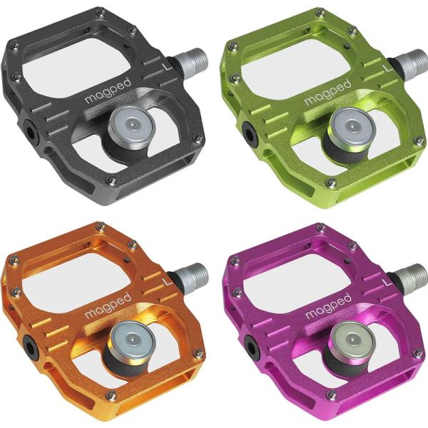 沖縄県への発送に送料無料は適用されません。購入金額に関わらず通常送料に別途加算されます。  名前の通りマグネットでペダルと靴を固定する方式を採用したペダルであり、安全に使いやすく、洗練されたデザインのクリップレスペダルを提供致しております。...