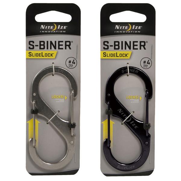 沖縄県への発送に送料無料は適用されません。購入金額に関わらず通常送料に別途加算されます。  エスビナーシリーズの開閉ロックが可能なカラビナです。 S字型のステンレスにカラビナ式のフックが2個ついていて、両側のチップをスライドさせるだけで簡単...