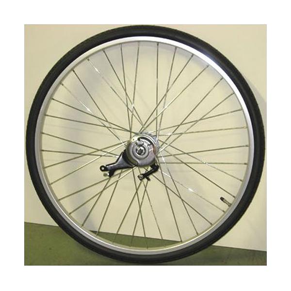 27インチ リアホイール ステンレス ローラーブレーキ付(10D) タイヤチューブセット 軽快車などの一般車用リアホイール。 タイヤ(27インチ×1-3/8)、チューブ付。 36H 14Tリアギア付属。※シングルギア用です。内装3段用や外装...