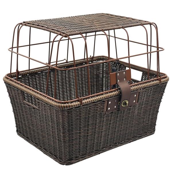 自転車でペットとお出かけするのに便利なペット用リアバスケット 藤風のペット用バスケット。二重ロックを採用し安全性も考慮されています。 リード固定具付属 サイズ： 横幅450×縦幅350×高さ380ｍｍ 底面/横幅390×縦幅290ｍｍ 最大...