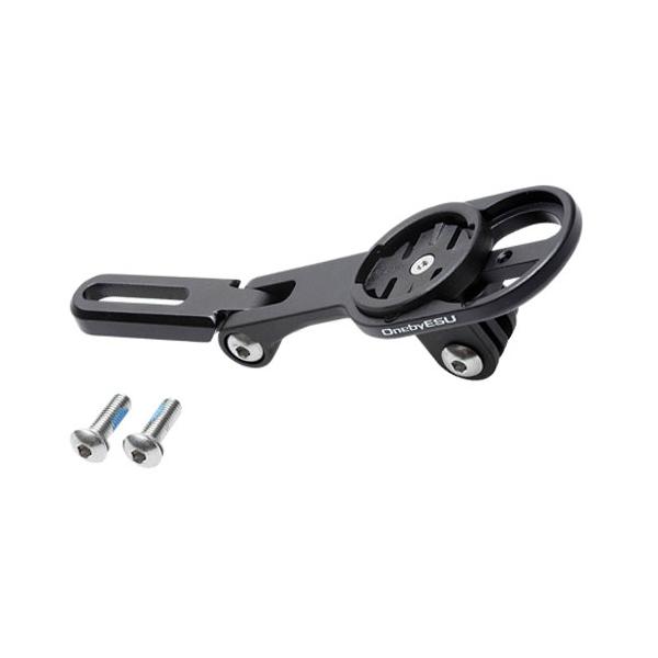 ワンバイエスのグランベース専用ベースマウント サイコンはガーミン対応。ブライトン/ワフーは別売りのこちらで対応いたします。 下側はGoPro台座対応 マウント位置を前後に20mm変更可能 マウント本体の角度調整も可能 カラー」BK M5×1...