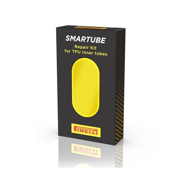 超軽量チューブ「SmarTUBE」のパンク修理を可能にする専用リペアキット この専用リペアキットを使用する事により、従来「修理不可」とされていたSmarTUBEのパンク修理を可能にする。大小それぞれ5枚づつのリペアパッチと専用接着剤もセット...