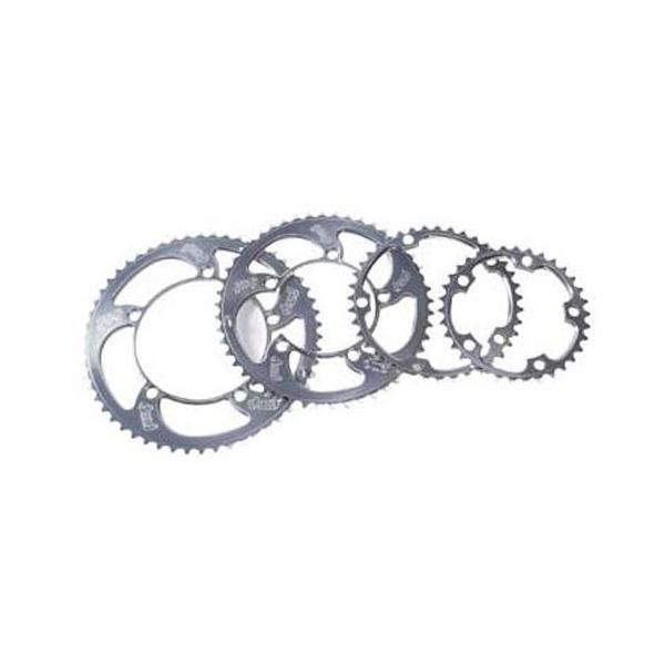 ※沖縄県への発送に送料無料は適用されません。購入金額に関わらず通常送料に別途加算されます。■7075 T6アルミ ■シマノ110PCD(コンパクト)対応 ■歯数:52、50、48T ■9/10S用 ■シルバー ■数量:1枚  ※商品のカラー...