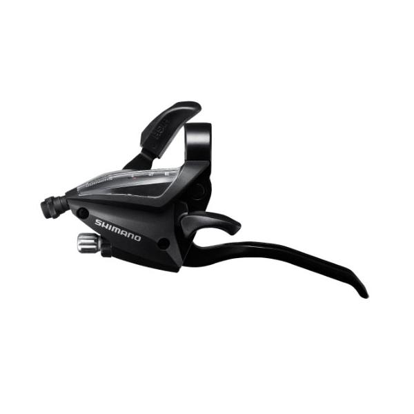 沖縄県への発送に送料無料は適用されません。購入金額に関わらず1,650円（税込）が通常送料に別途加算されます。  SHIMANO シフト/ブレーキレバー（フラットハンドルバー用） ST-EF500-L4A 3スピード EZ-ファイヤープラス...