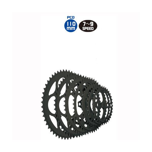 ※沖縄県への発送に送料無料は適用されません。購入金額に関わらず通常送料に別途加算されます。7-9スピード対応チェーンリング。クランクはそのままで、ワイドなギア比の変更に対応できます。■5アーム用■数量:1枚【材質】アルミ【PCD】110mm...