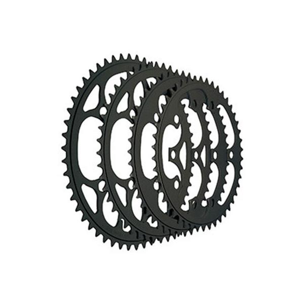 ※沖縄県への発送に送料無料は適用されません。購入金額に関わらず通常送料に別途加算されます。7-9スピード対応チェーンリング。クランクはそのままで、ワイドなギア比の変更に対応できます。■5アーム用■数量:1枚【材質】アルミ【PCD】130mm...