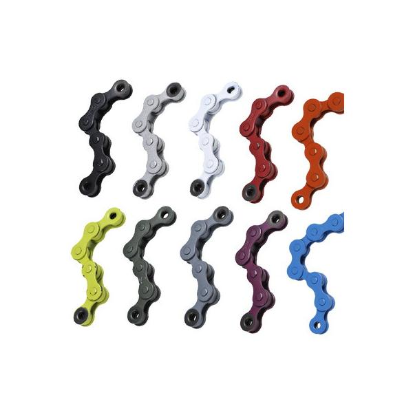 ※沖縄県への発送に送料無料は適用されません。購入金額に関わらず通常送料に別途加算されます。●シグマコネクター付。テフロンコーティングにより錆びに非常に強い●1/2ｘ1/8インチ●リンク数:106リンク●ブラック、ホワイト、ダークグリーン、パ...