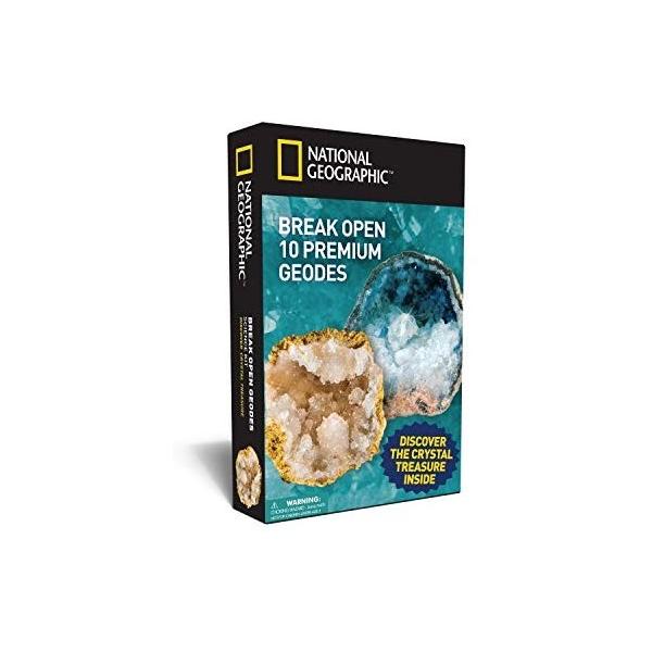【商品名】National Geographic Break Open 10 Geodes and Explore Crystals Science Kit  【カテゴリー】おもちゃ:知育・学習玩具