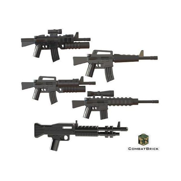 【商品名】5 Custom Army Builder US Weapons pack : M4 Carbine with M203, M16 Assault Rifle, M16A2 w/GL, M110 【カテゴリー】フィギュア