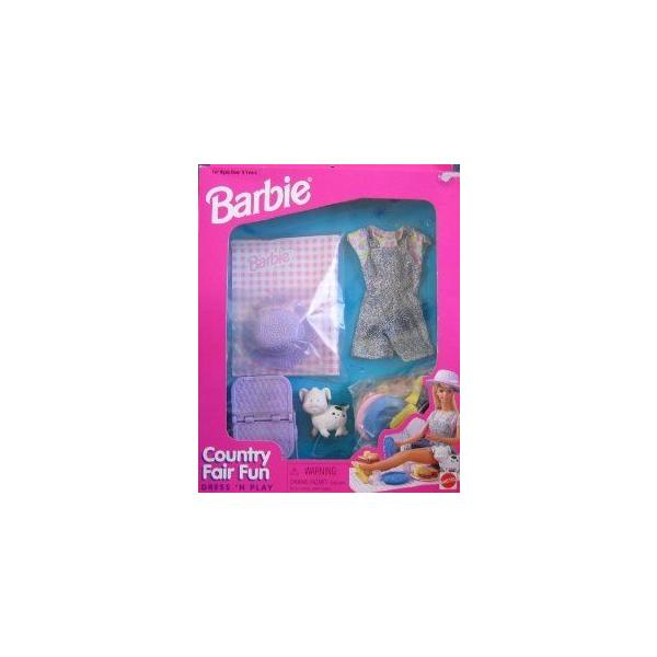 【商品名】Barbie(バービー) COUNTRY FAIR FUN Dress 'N Play FASHIONS &amp; Accessories Playset (1996 Arcotoys, Mat【カテゴリー】フィギュア:バービー
