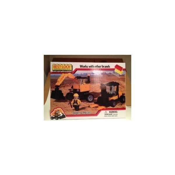 【商品名】Best-Lock Construction Toys: Construction Site Excavator, Forklift &amp; 2 Mini フィギュア 人形 ブロッ【カテゴリー】フィギュア