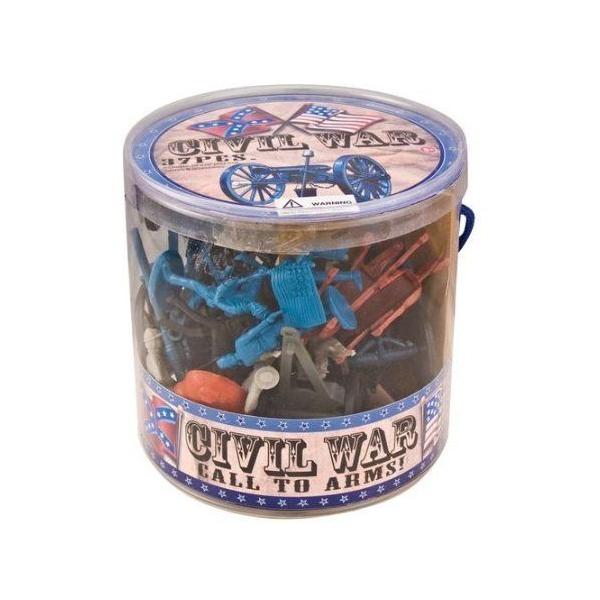 【商品名】Civil WAR 37 Piece プレイセット Bucket Toy Re-enactment Plastic Battle Scene Childrens Activity【カテゴリー】フィギュア