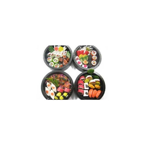 【商品名】Dolls House Miniatures Japanese Food 4 Round Sushi Bento Box Supply 10386 ドール 人形 フィギュア【カテゴリー】フィギュア:ドールハウス