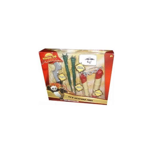 【商品名】Dreamworks Kung Fu Panda Po's Weapon Pack with Double-Edged Blade, Dragon Chopsticks, Warrior Head【カテゴリー】フィギュア