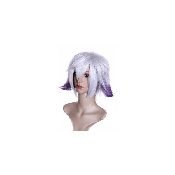 【商品名】Karneval NAI Silver White Mixed Light Purple Layered Short Cosplay Wig Halloween Costumes フィギュ【カテゴリー】フィギュア