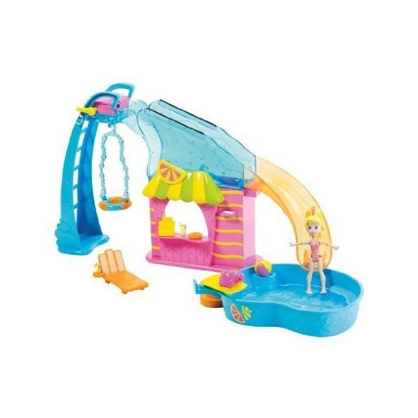 【商品名】Let Polly Doll Dive Into Fun With The Ultimate Pool Party Playset - Polly Pocket Flip 'N Swim Pool【カテゴリー】フィギュア