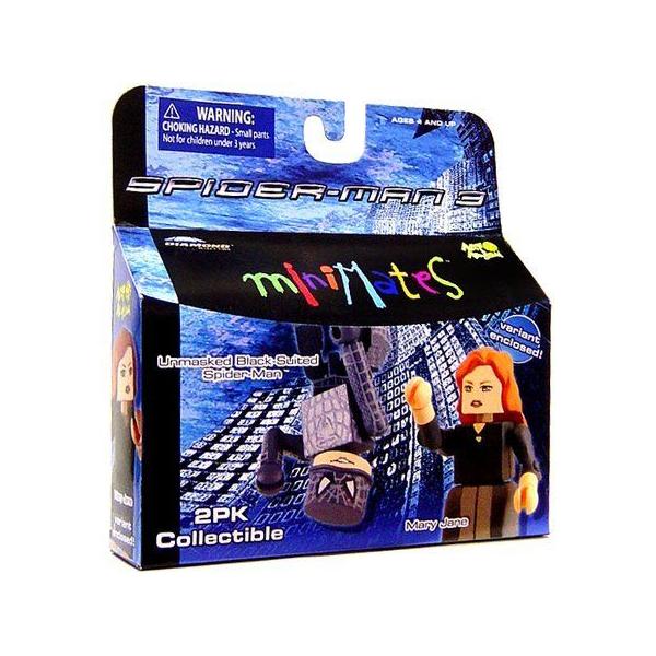 【商品名】Marvel マーブル MiniMates Series 18 Spider-Man スパイダーマン 3 Unmasked Black-Suited Spider-Man  【カテゴリー】フィギュア