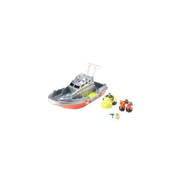 【商品名】Matchbox (マッチボックス) Big Boots Sea Rescue Boat Vehicle プレイセット ミニカー ミニチュア 模型 【カテゴリー】フィギュア